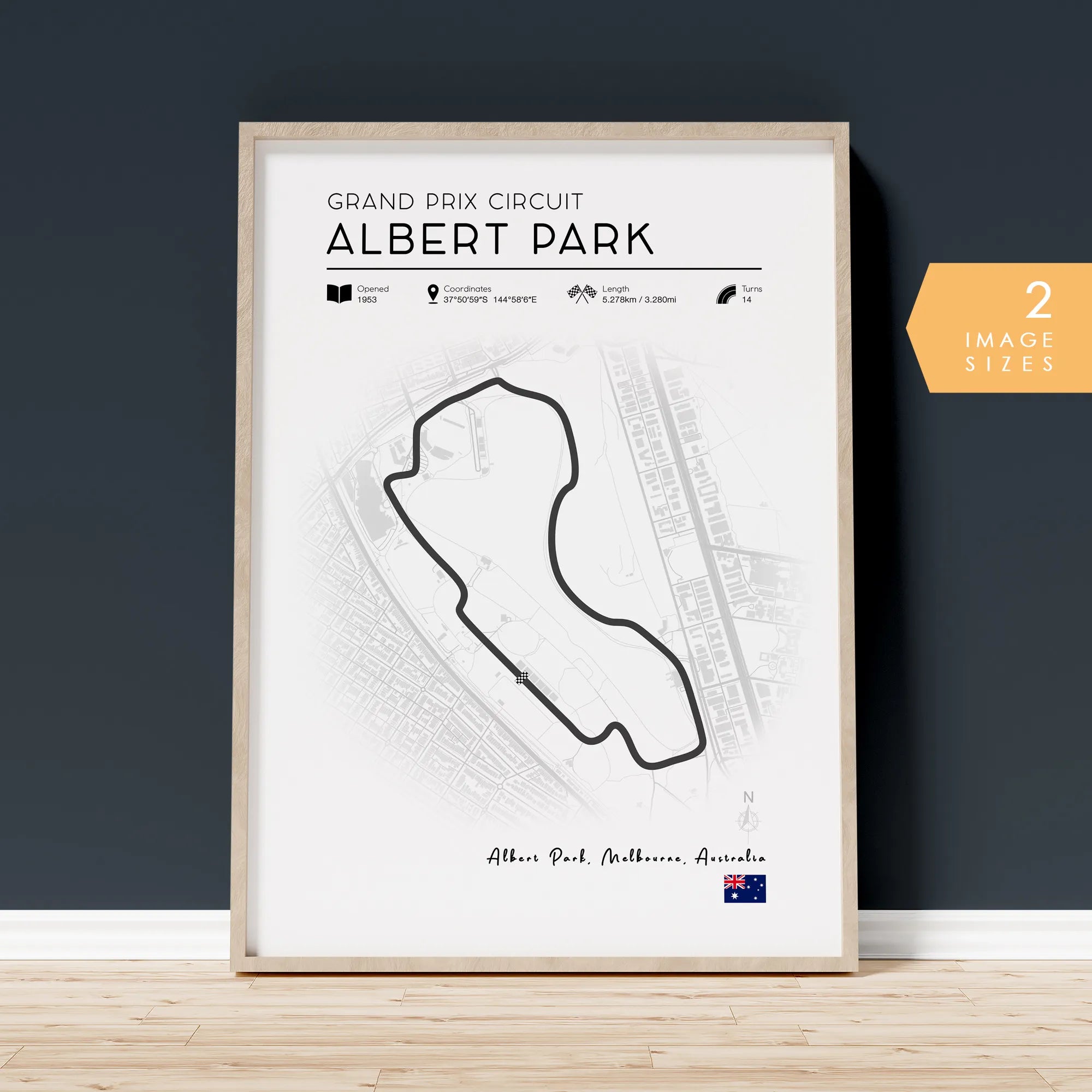 F1 Track Poster - Albert Park Melbourne – Studio Pacific Art