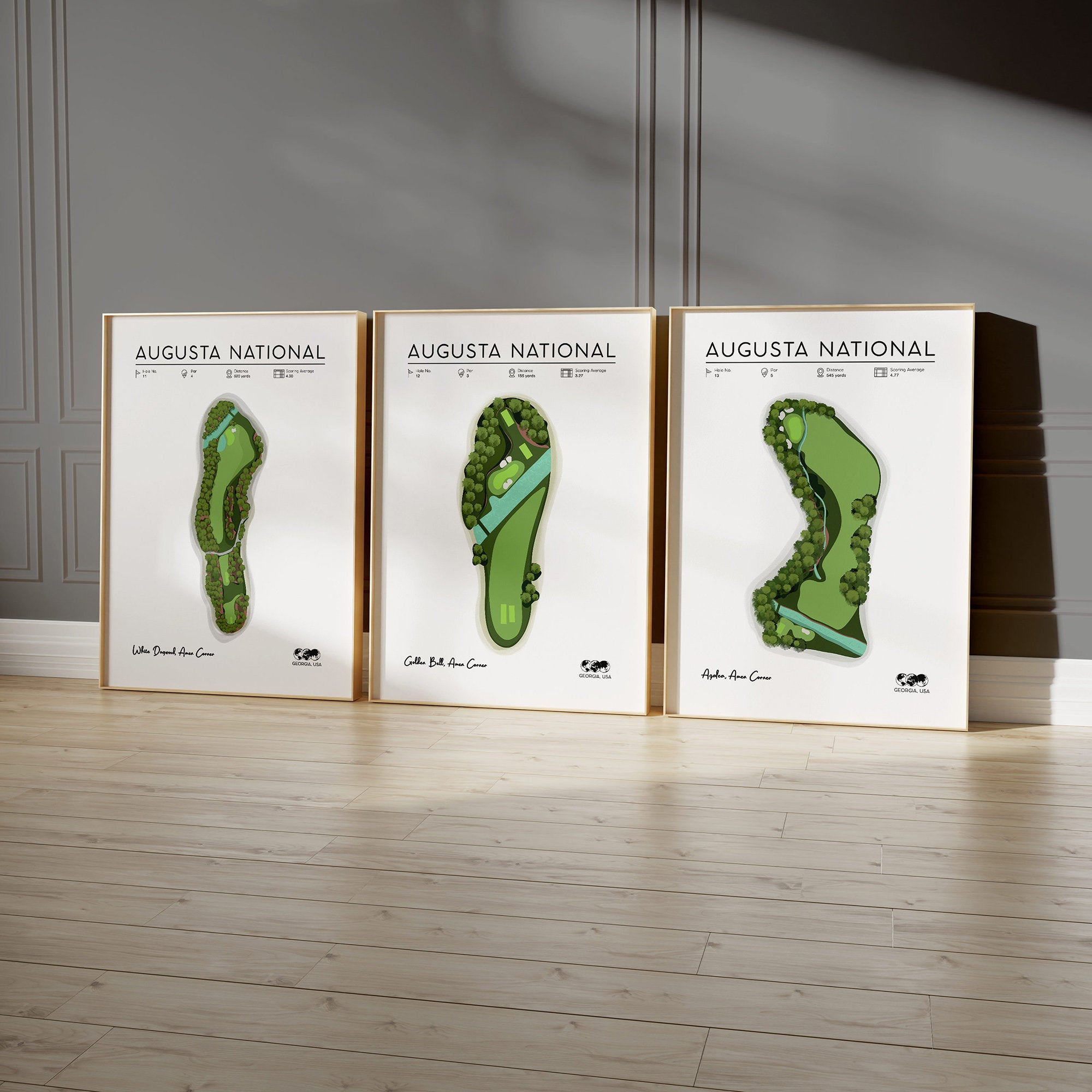Augusta National Amen Corner Prints – The Masters Golf Art (Digital Do ...